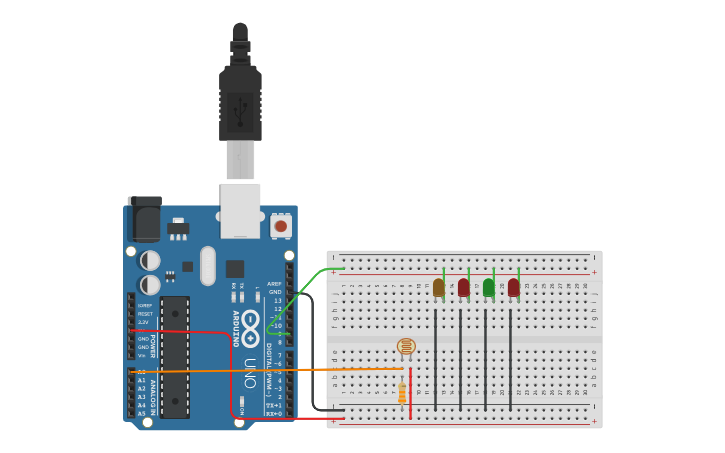 Circuit Design Automatic Street Light Tinkercad