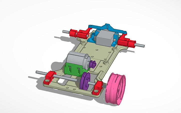 3D design Chassis RC Car Carlozzi V2 - Tinkercad