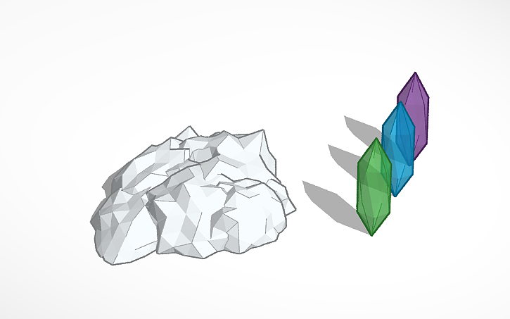 3D design Crystal rock terrarium 2 - Tinkercad