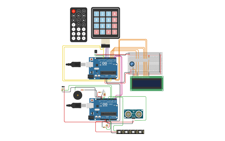 Circuit design Full Alarm Setup | Tinkercad