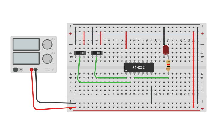 Circuit design OR GATE | Tinkercad