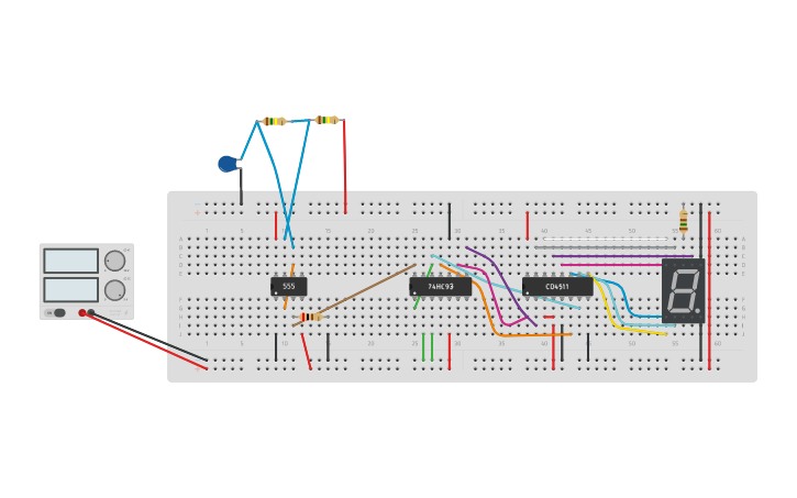 Circuit design Counter - Tinkercad