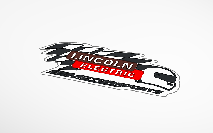 3D design Lincoln Electric Sponsor Decal - Tinkercad