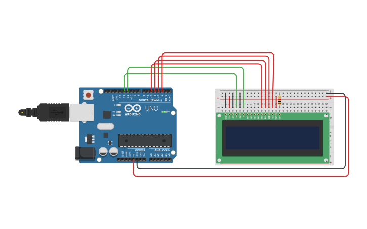 Circuit Design Liquid Crystal Display Tinkercad
