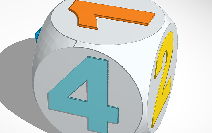 3D design dado 3d | Tinkercad