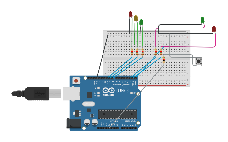 Circuit Design Rangkaian Lampu Lalu Lintas Dengan Lampu Pejalan Kaki