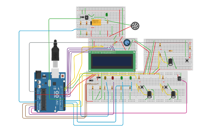 Circuit design Hardware Interrupts on D2(INT0) and D3(INT1) - Tinkercad