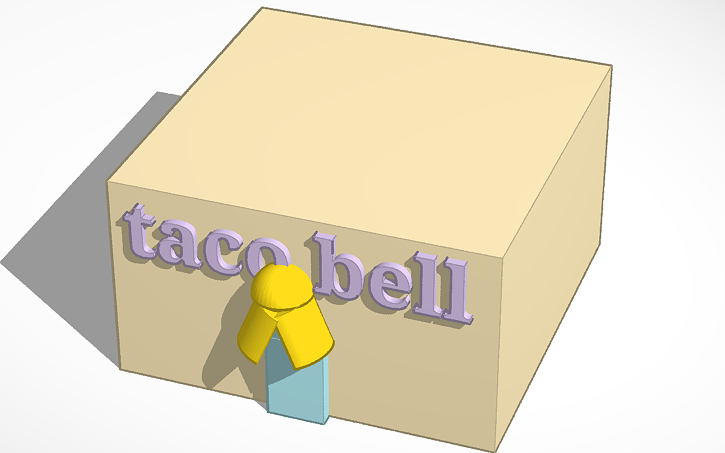 3D design taco bell - Tinkercad
