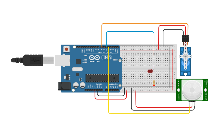 Circuit design S5:SERVOMOTOR Y SENSOR PIR - Tinkercad Circuit design S5:SERVOMOTOR Y SENSOR PIR - Tinkercad