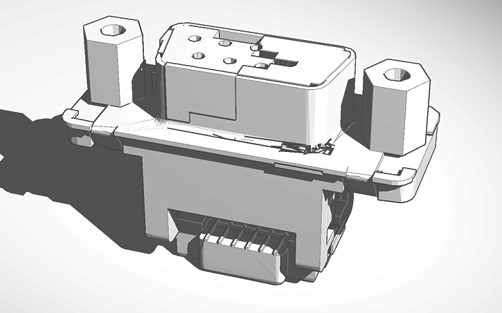 3D design DB9 Connector - Multicomp SPC15417 - https://grabcad.com ...