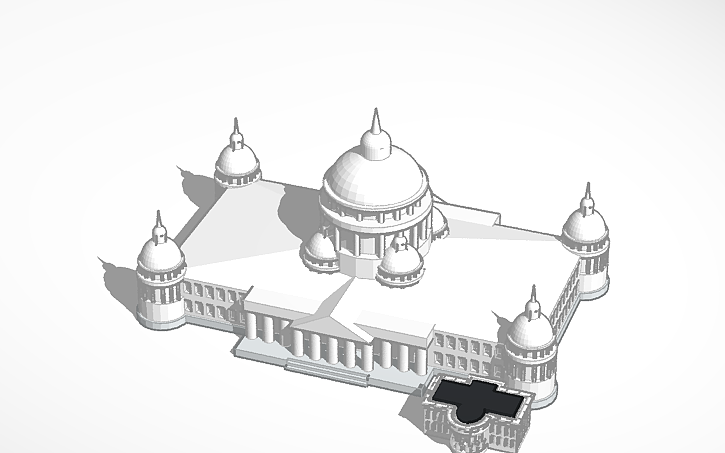 3D design Size comparison of White House - USDR Capital building ...