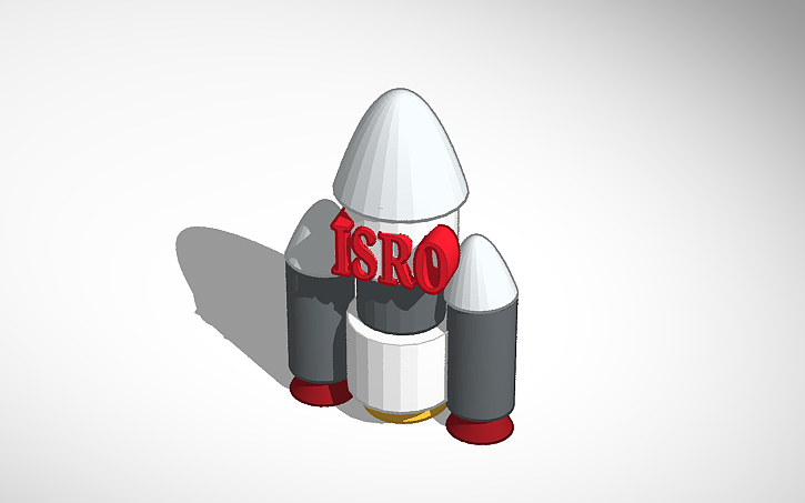 3D design ISRO ROCKET - Tinkercad