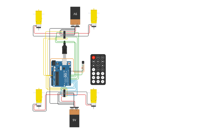 Circuit design MOTOR A CONTROL REMOTO IR - Tinkercad