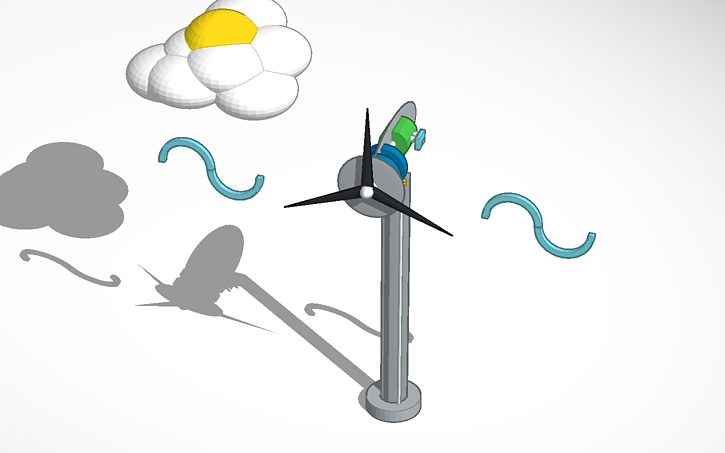 3D design Wind Turbine - Joshua Fulghum - Tinkercad