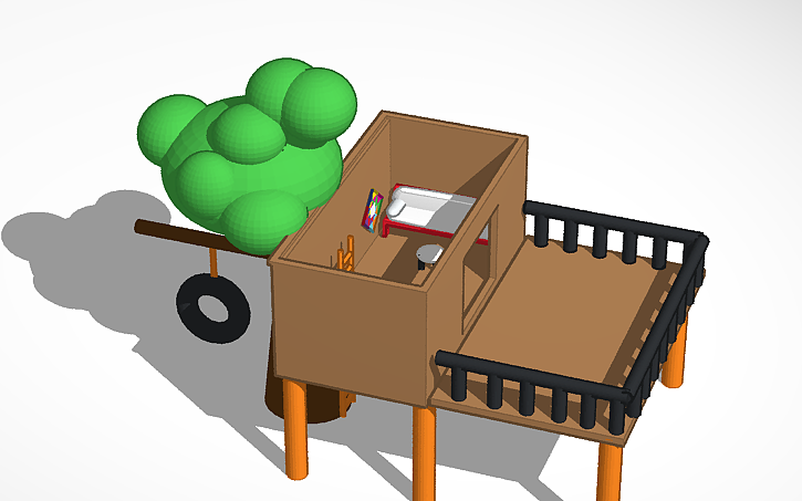 3D design Tree house "Inside" - Tinkercad