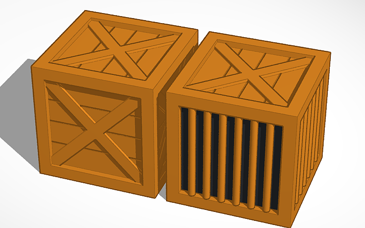 3D design Crash Bandicoot Crate - Tinkercad