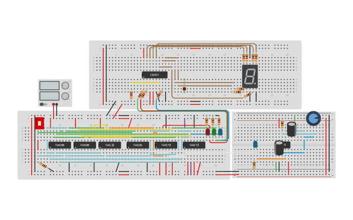 Circuit Design Updown Counter Lab 8 Tinkercad 7627