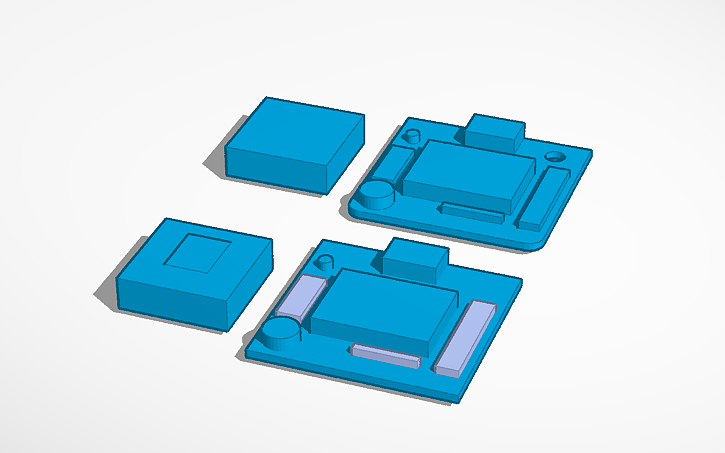 3D design GT-U7 GPS board (NEO-6M) and antenna - Tinkercad