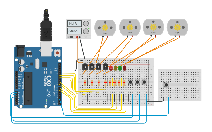 Circuit design Vending Machine - Tinkercad