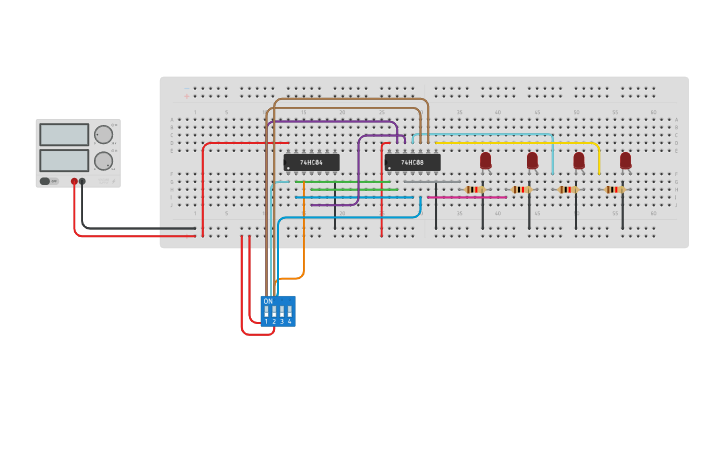 Circuit design Decoder | Tinkercad