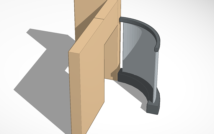 3D design Custom curved stainless mesh indoor waterfall - Tinkercad