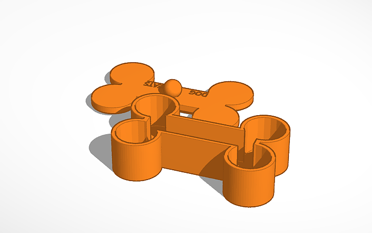 3D design Dog Bone box - Tinkercad