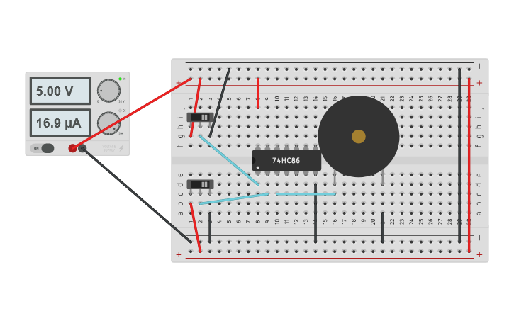 Circuit design 7486 | Tinkercad