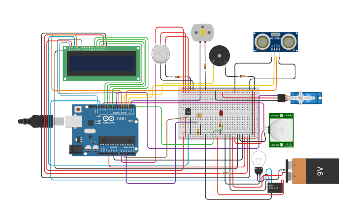 Circuit design Automated Home System - Tinkercad