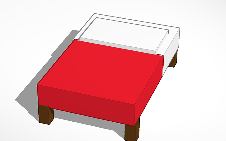 3D design cama minecraft | Tinkercad
