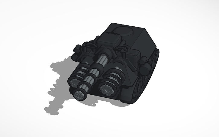 3D design Minigun tank howard tech - Tinkercad
