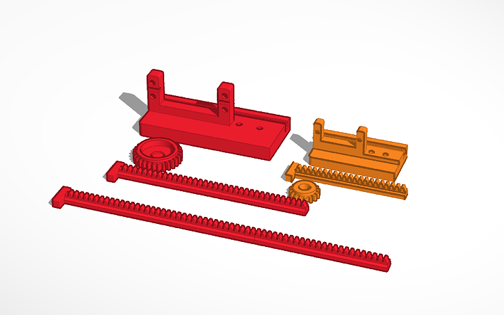 3D design Linear servo actuator - Tinkercad