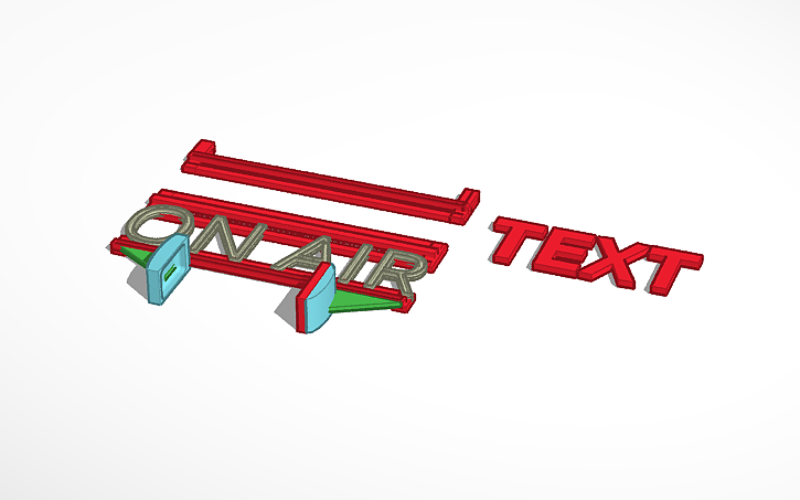 3D design OnAir Neon Sign - Tinkercad