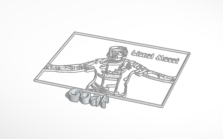 3D design Messi GOAT - Tinkercad