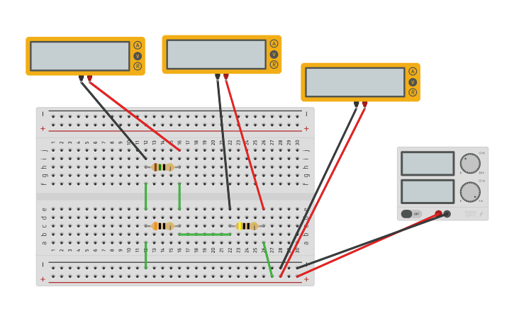 Circuit design R-divider | Tinkercad
