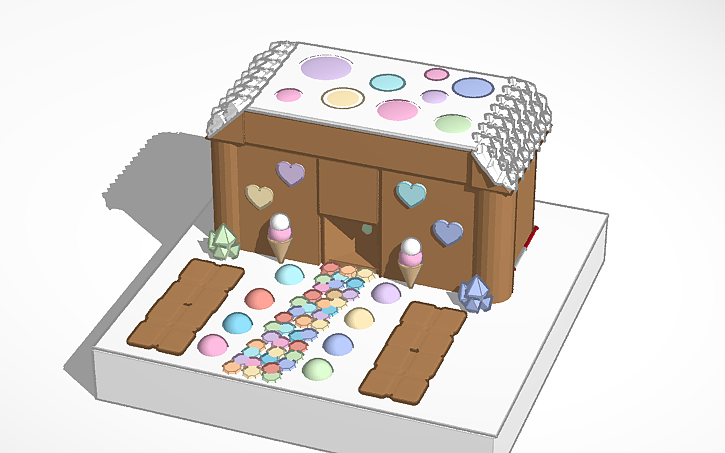 3D design Gingerbread house | Tinkercad