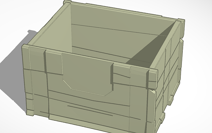 3D design bottom of chest - Tinkercad