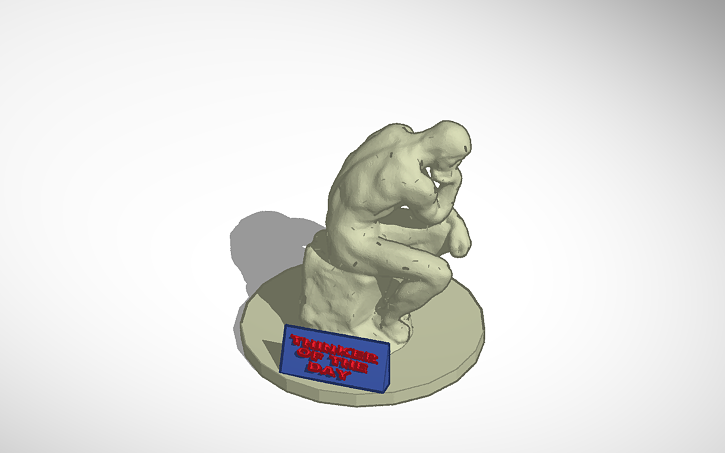 3D design Thinker Trophy - Tinkercad