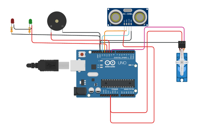 Circuit design RADER - Tinkercad