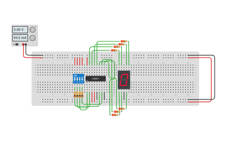 Circuit Design 7 Segment Display Tinkercad 9737