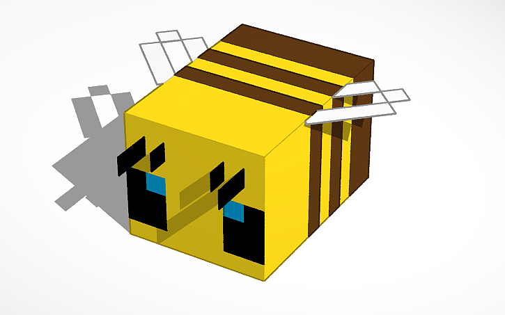 3D design Minecraft Bee - Tinkercad