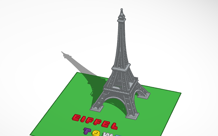 3D design Eiffel Tower - Tinkercad