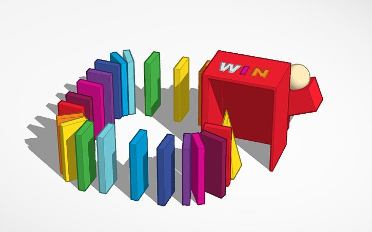 3D design Полоса припятствий (домино) sim lab - Tinkercad