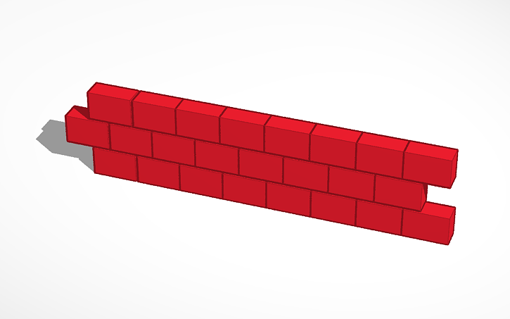 3D design brick wall 1 | Tinkercad