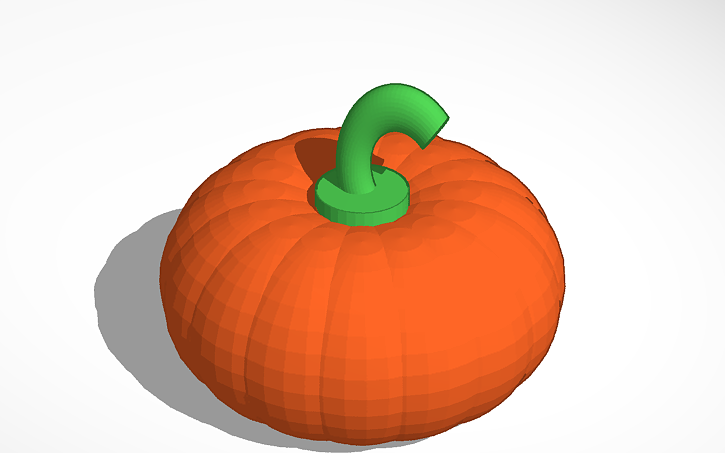 3D design pumpkin - Tinkercad