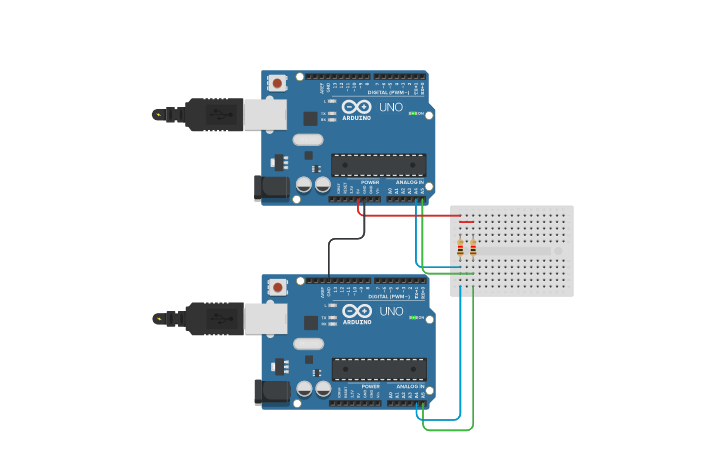 Circuit design I²C Arduino Basis | Tinkercad