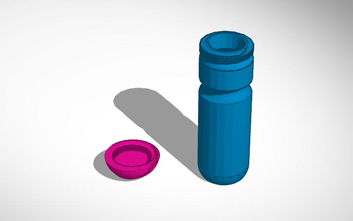 3D design vand flaske - Tinkercad