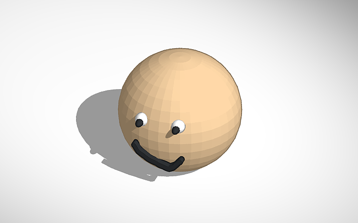 3D design Happy Face - Tinkercad