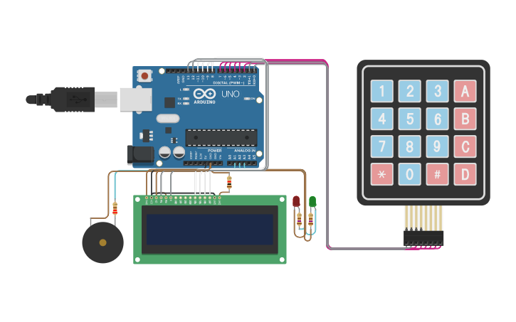 Circuit design Lock - Tinkercad