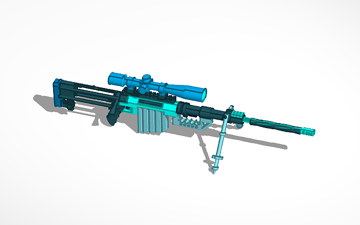 3D design Ice sniper rifle. Grade Epic - Tinkercad