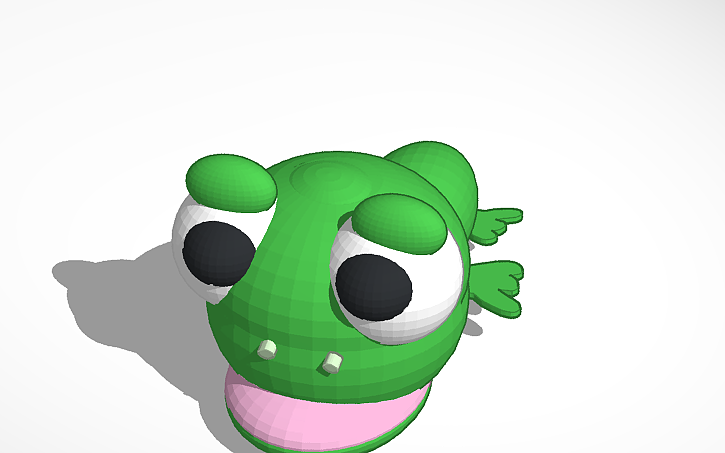 3D design frog - Tinkercad